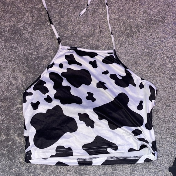Tops | Cow Print Crop Top | Poshmark